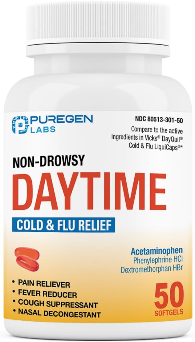 Non-Drowsy Cold & Flu Medicine for Adults – Puregen Lab