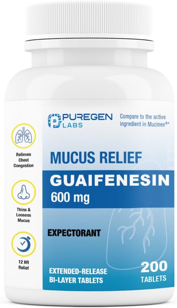 Mucus Relief 12 Hour Extended Release Guaifenesin – Puregen Lab