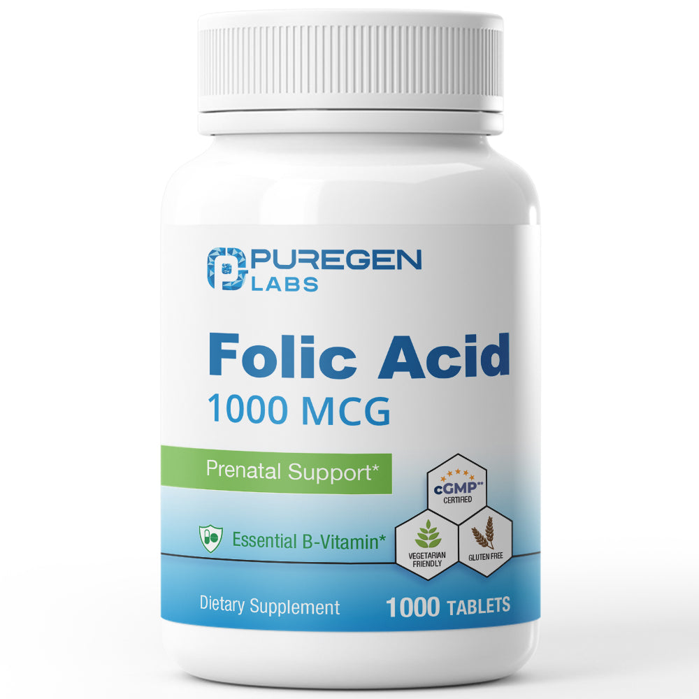 Folic Acid 1000 mcg – Puregen Lab